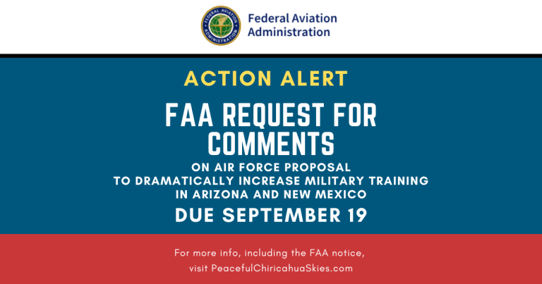 ACTION ALERT - FAA request for comments, due Sept. 19